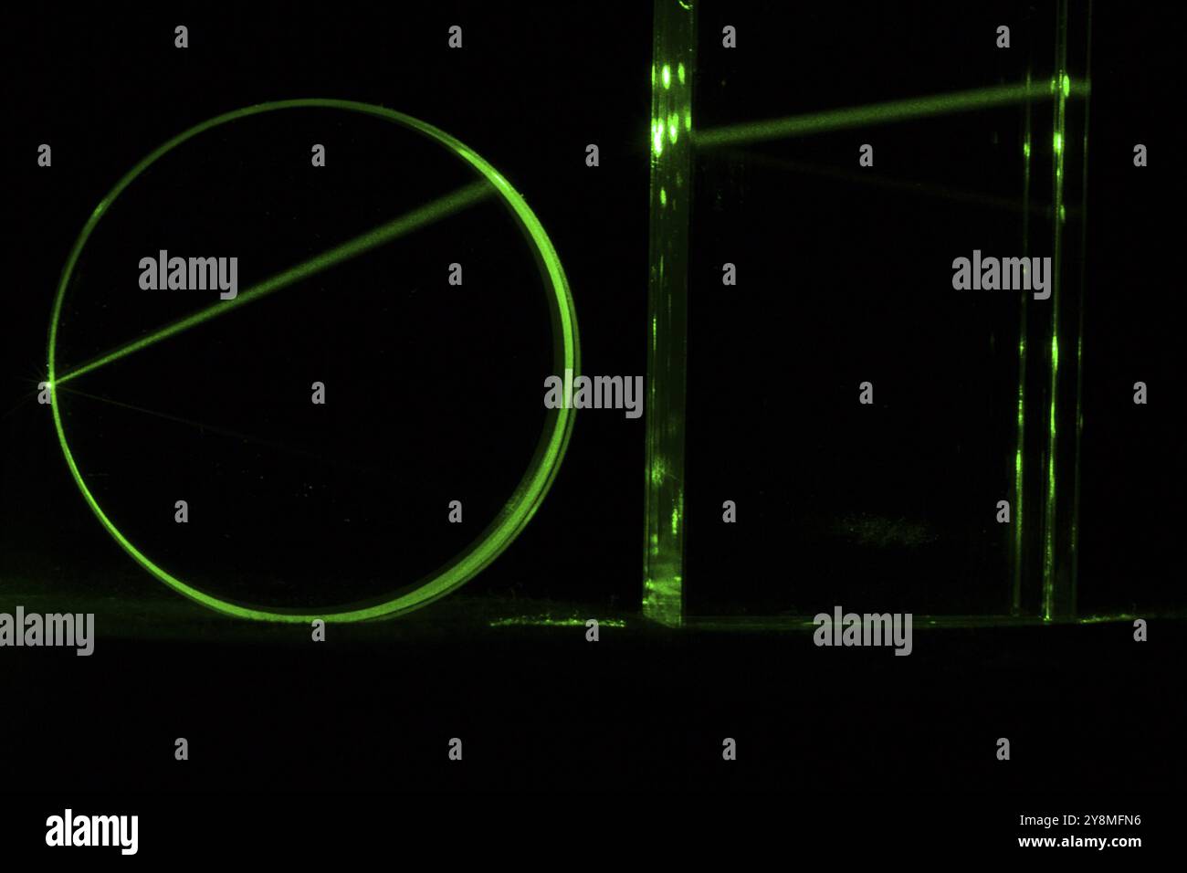 Green laser light penetrates vitreous humour Stock Photo - Alamy