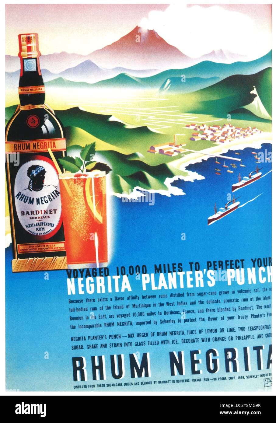 Vintage cocktail advertisement poster hi-res stock photography and ...