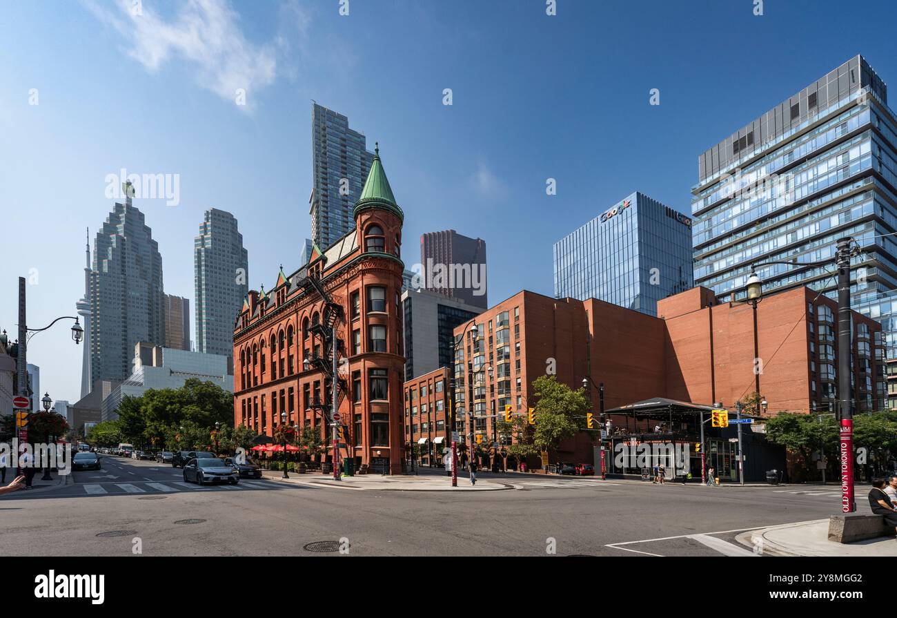 Historic Gooderham Building and surrounding city developments in ...