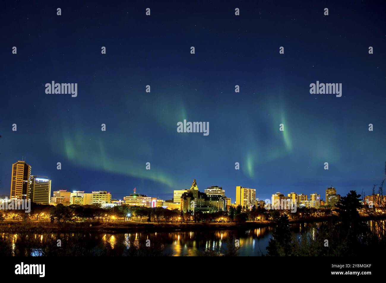 Aurora Borealis in Saskatchewan night photography City Stock Photo - Alamy