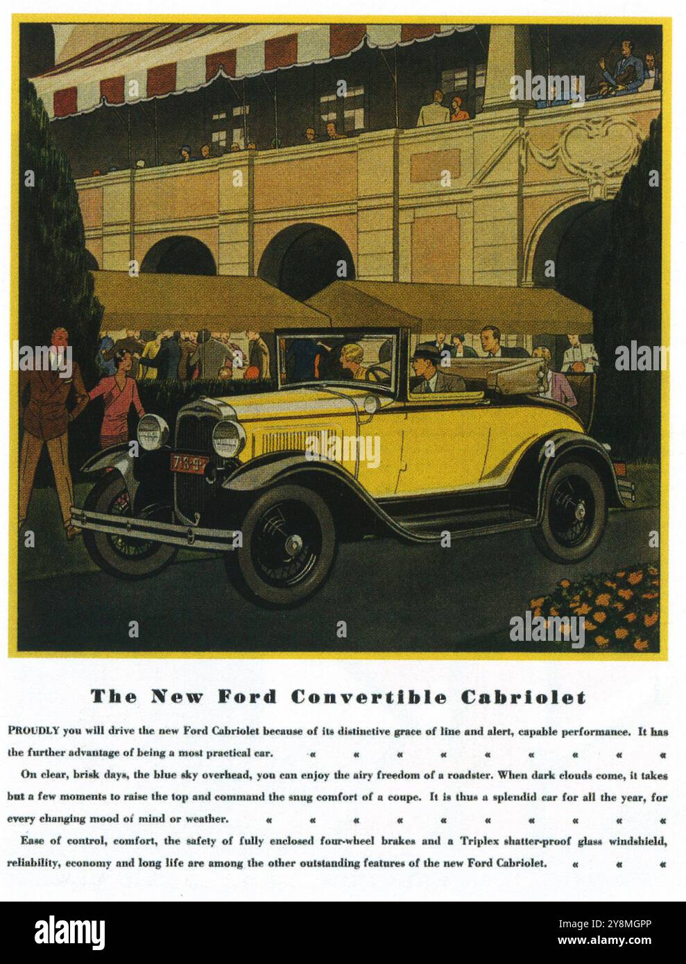 1930 Ford Model A Cabriolet Ad Stock Photo - Alamy
