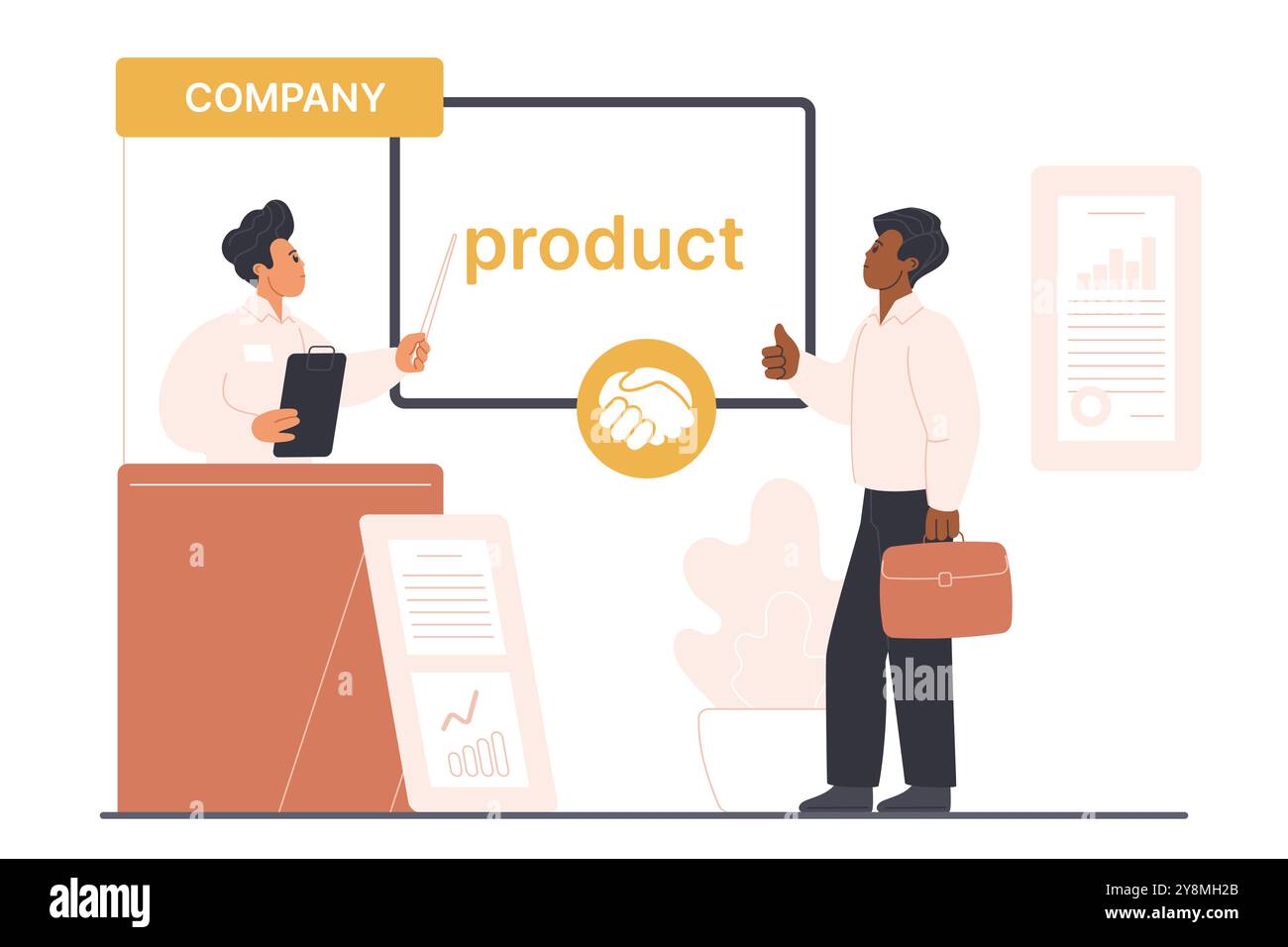 Information about commercial product of company on business exhibition ...