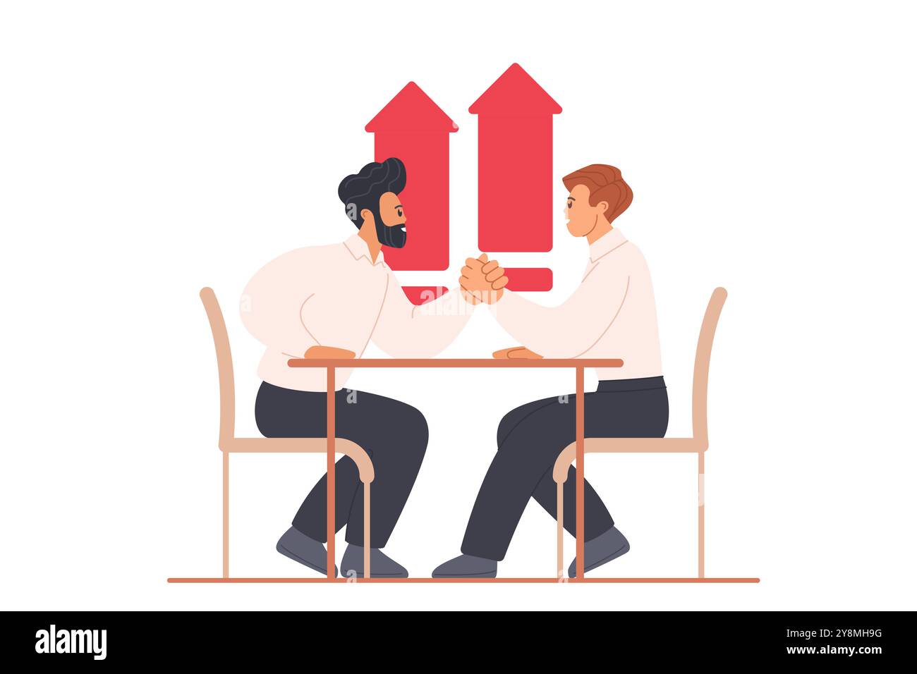 Two men arguing in office Stock Vector Images - Alamy