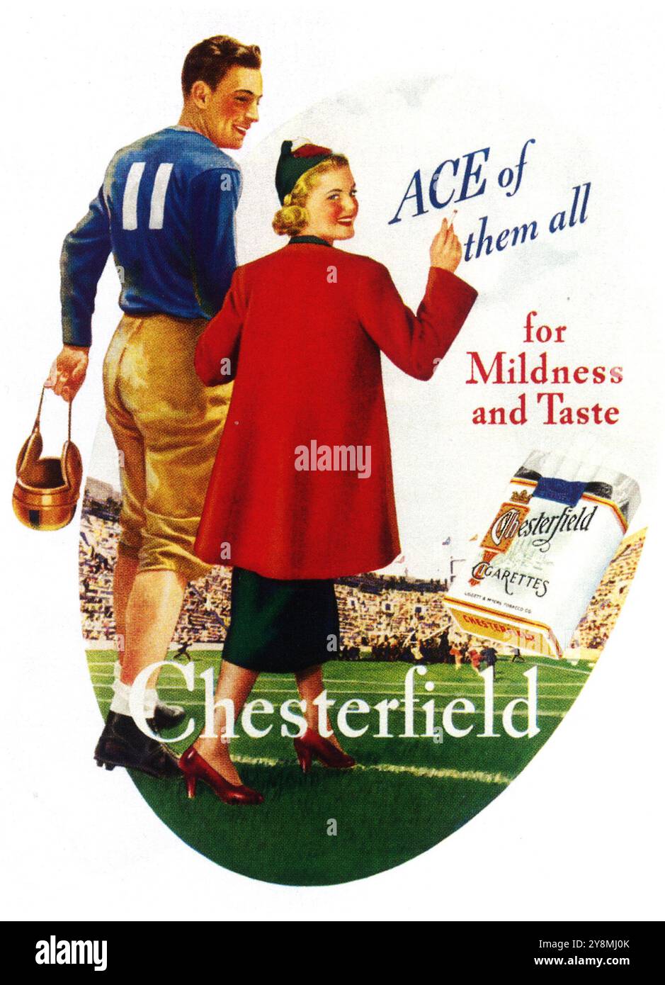 1937 Chesterfield ad - "Ace of them all Stock Photo - Alamy