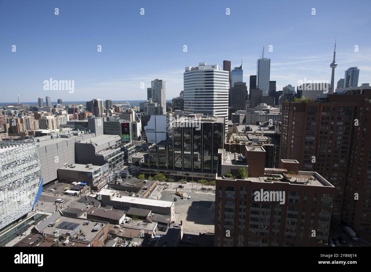 Toronto Skyline from rooftop Gerrard Street Ontario Stock Photo - Alamy