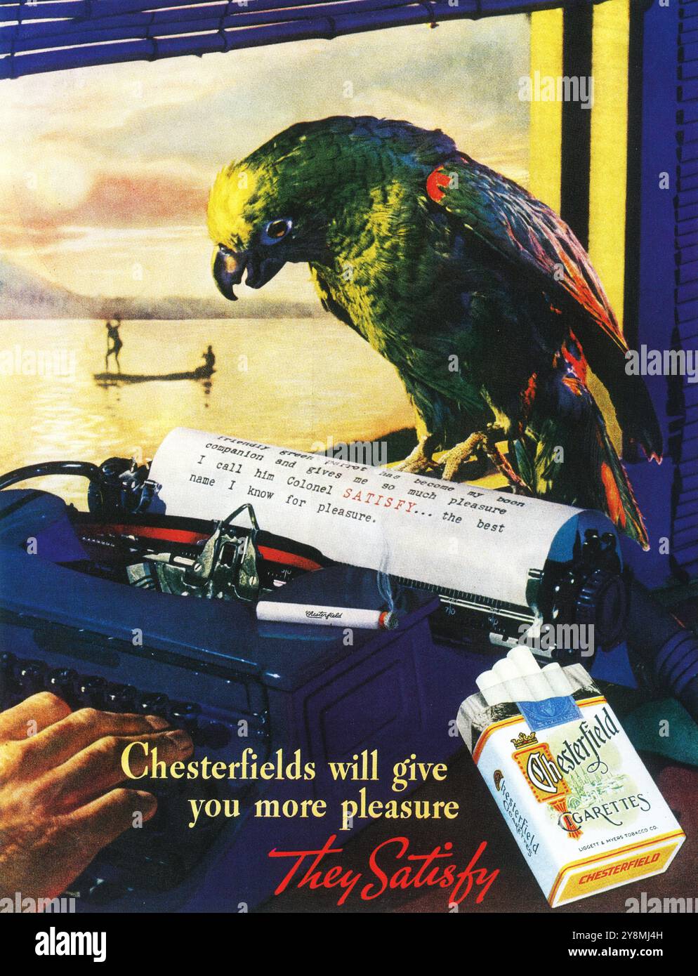 1937 Chesterfield Cigarettes Ad Stock Photo - Alamy