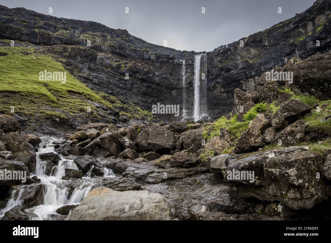 Waterfall on the Faroe Islands Stock Photo - Alamy
