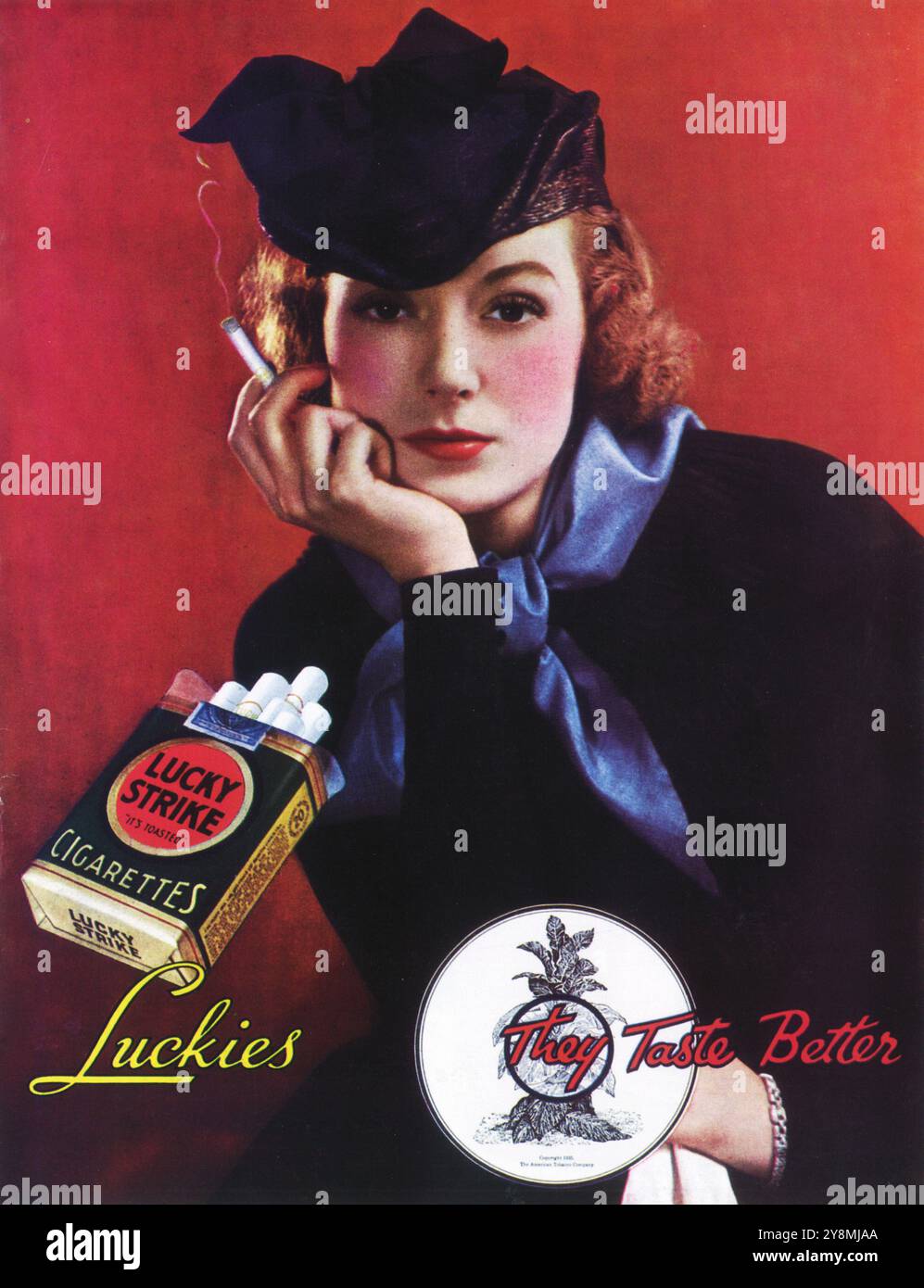 1935 Lucky Strike Cigarettes Ad Stock Photo - Alamy