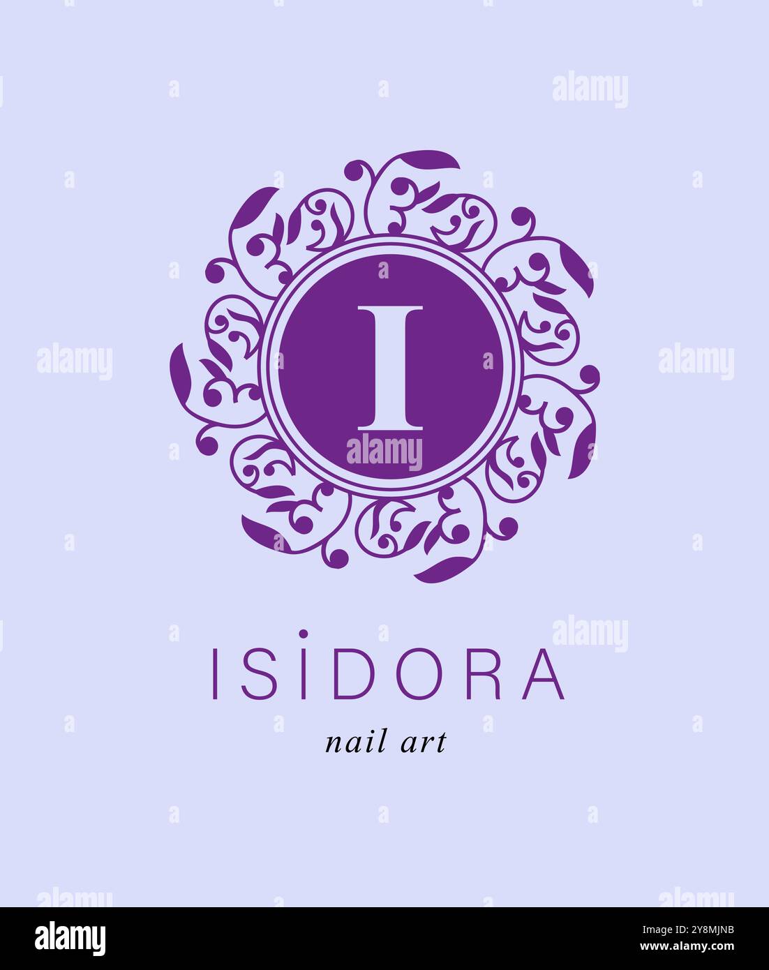 Botanical Logos. Monogram with Organic Plant Elements Stock Vector ...