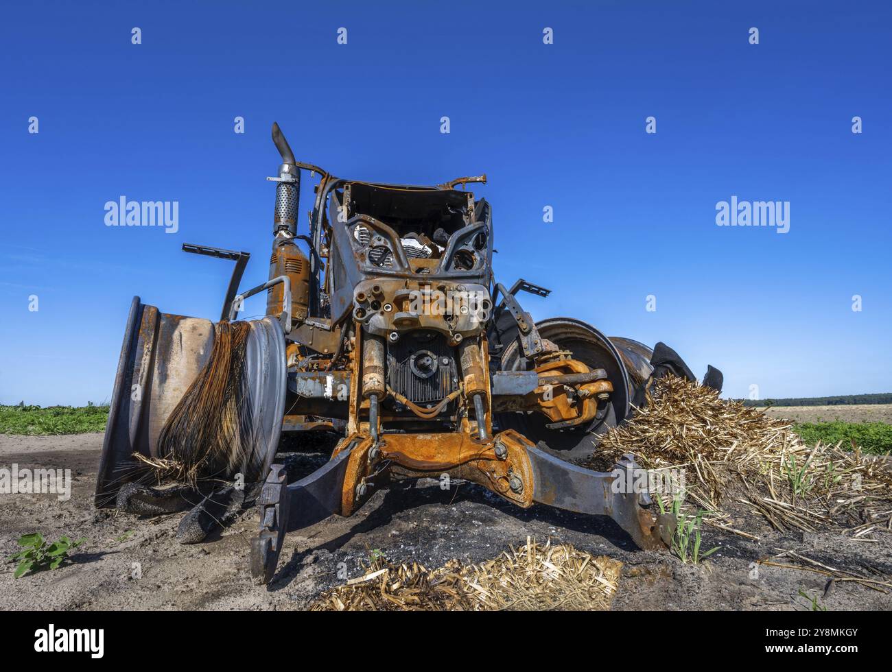 Tractors destroyed hi-res stock photography and images - Alamy