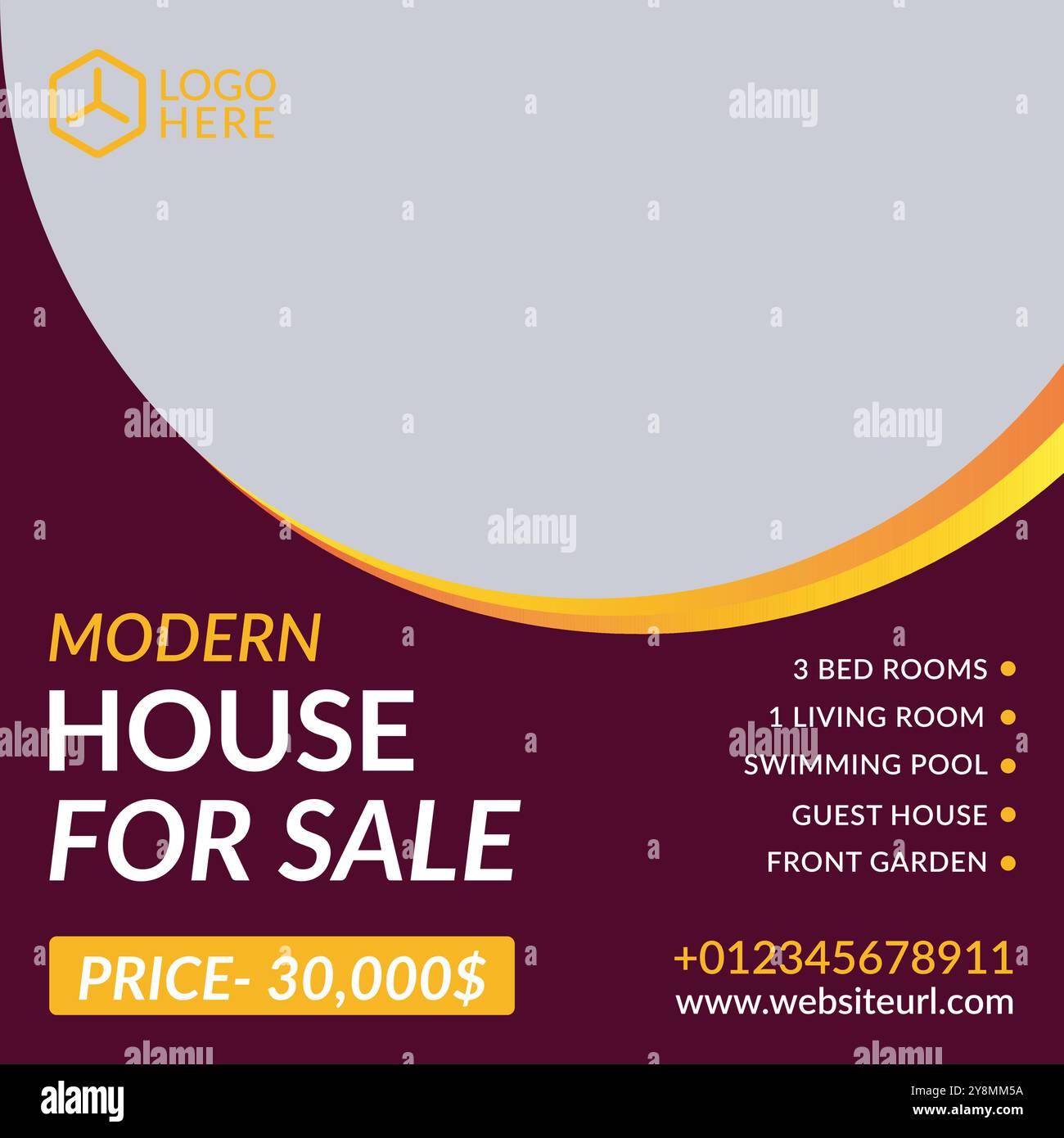 Modern House for Sale Social Media Template Professional Vector Design ...