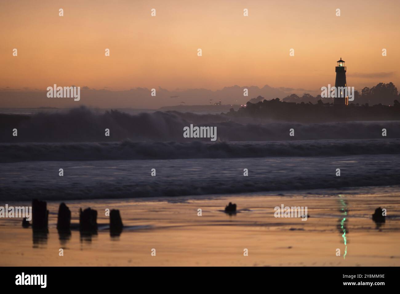 The Walton Lighthouse and the Santa Cruz Harbor Light both pictured ...