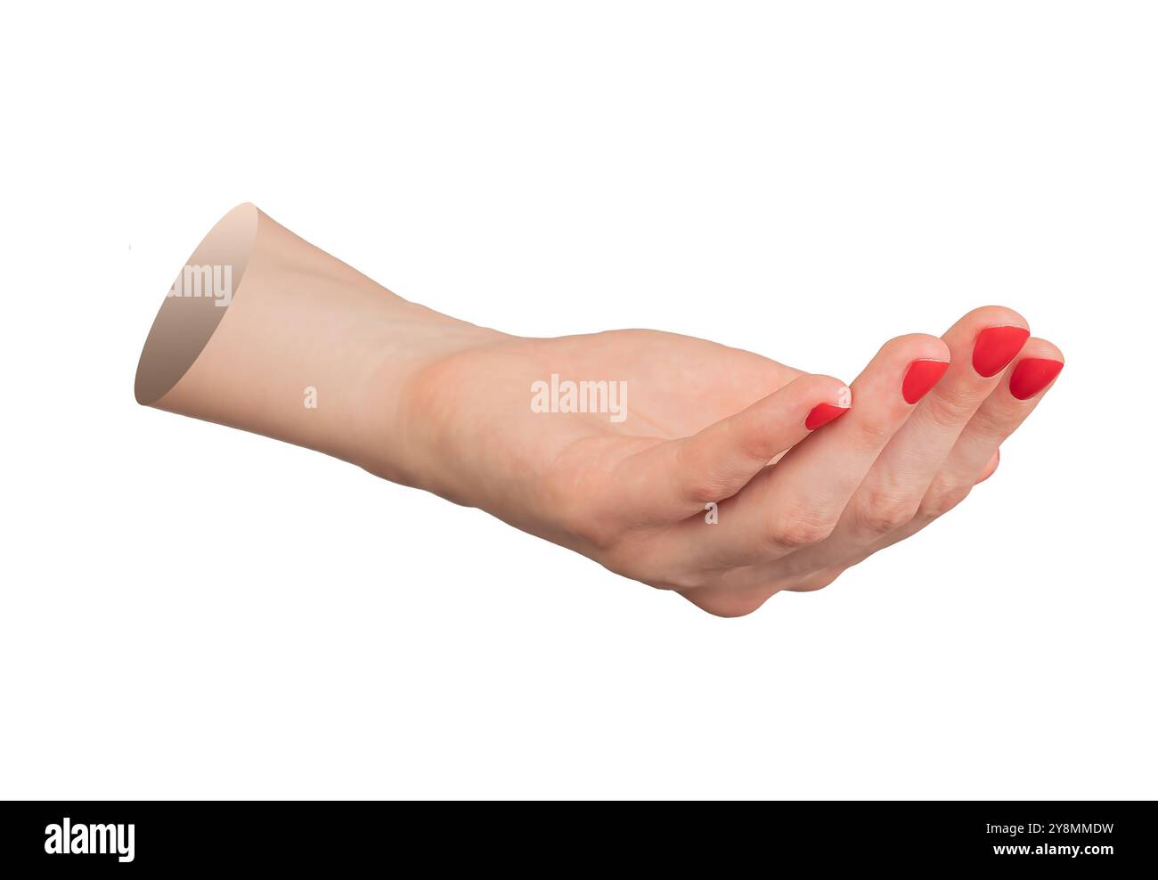 Woman open hand outstretched arm Cut Out Stock Images & Pictures - Alamy