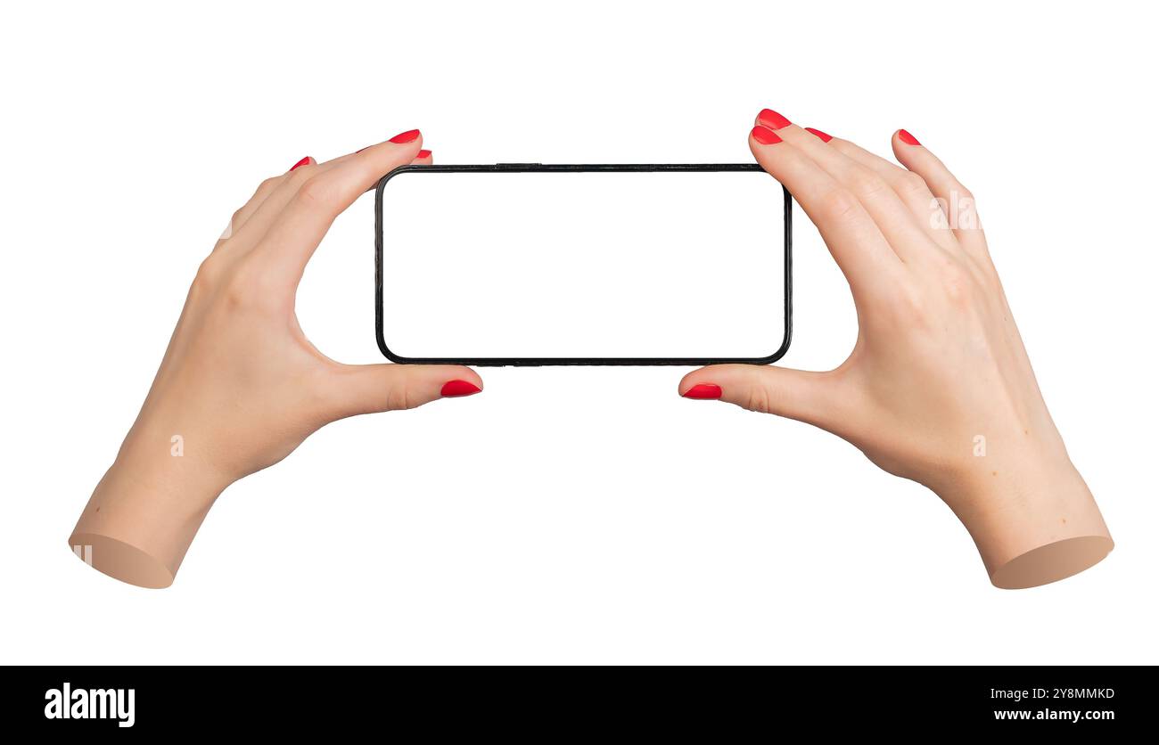 Flat hand hold blank Cut Out Stock Images & Pictures - Alamy