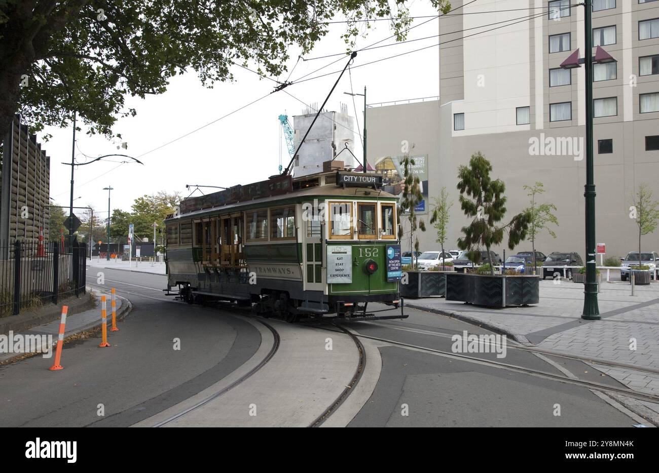 Christchurch New Zealand Tram Transportation Downtown Tourism Stock ...
