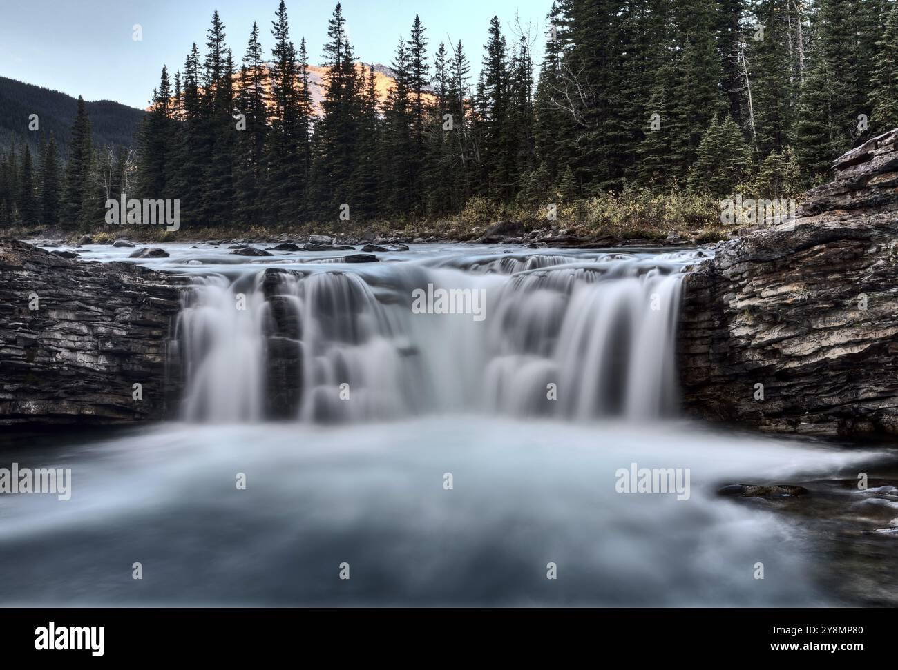 Sheep River Falls Allberta Canada morning sunrise Stock Photo - Alamy