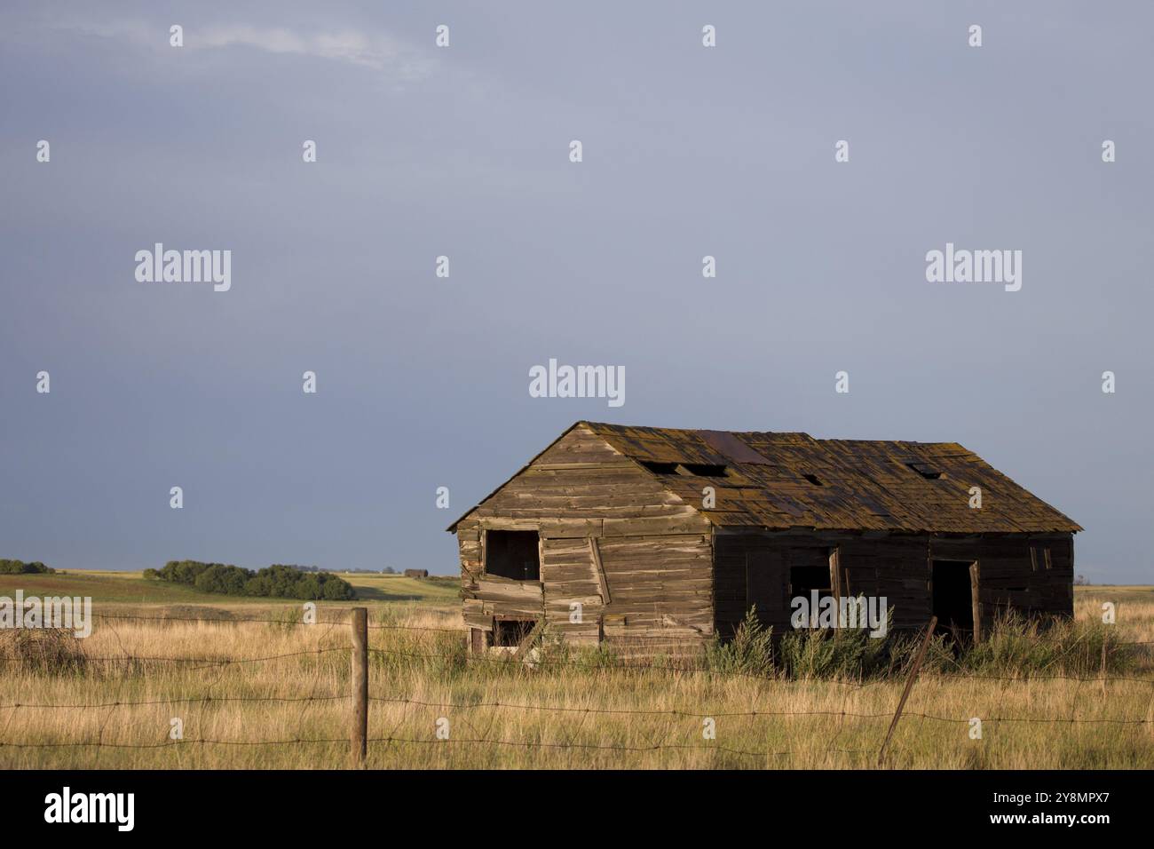 Storm Clouds Prairie Sky Canada Ominous danger Stock Photo - Alamy