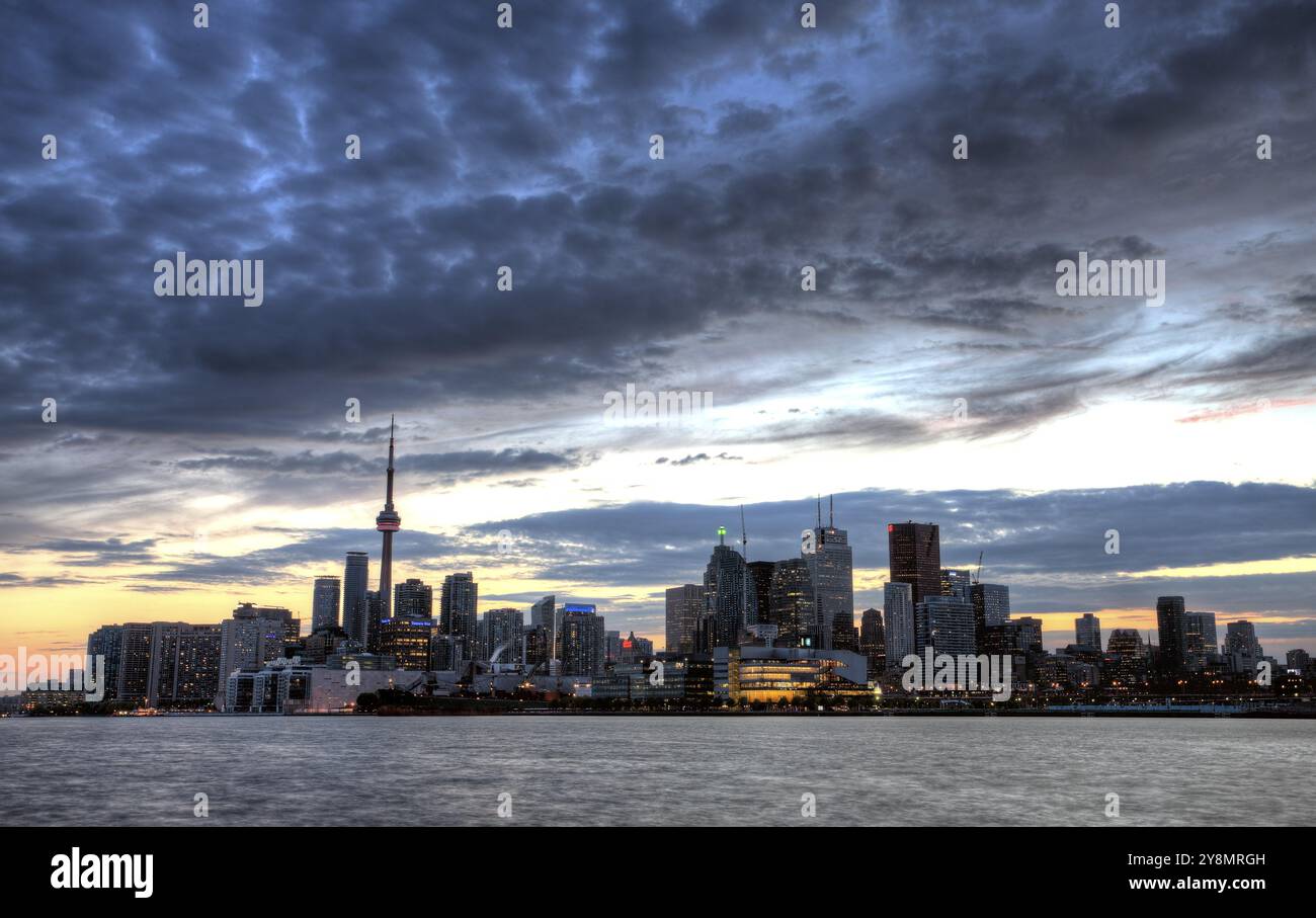 Toronto Skyline from rooftop Gerrard Street Ontario Stock Photo - Alamy