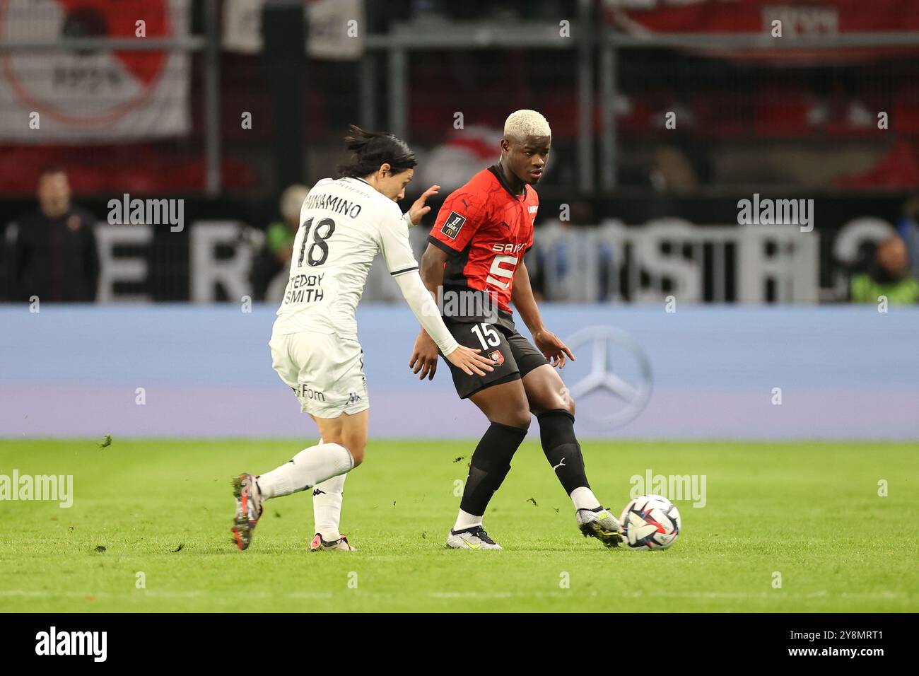 during the French championship Ligue 1 football match between Stade ...
