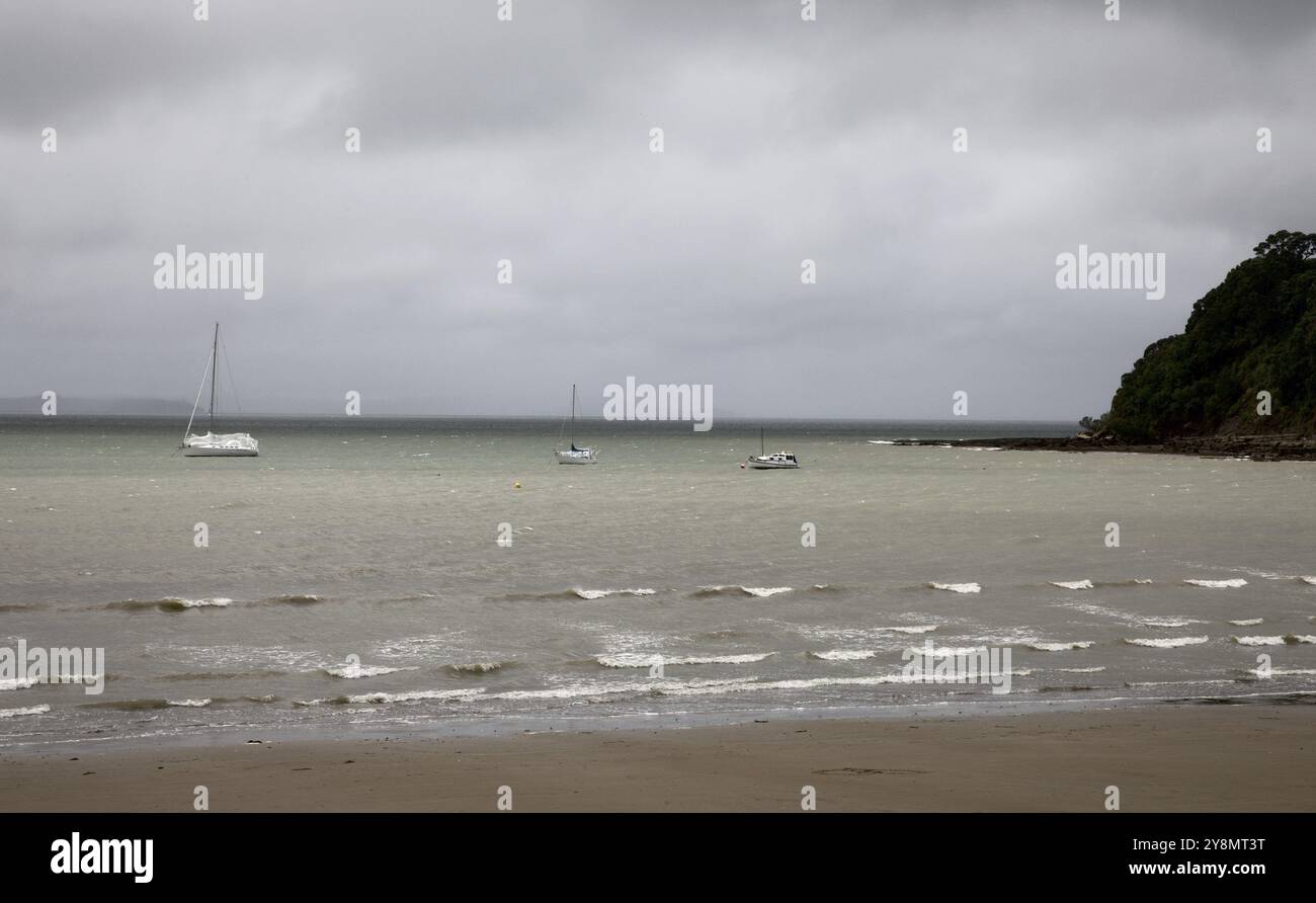 Stanmore Bay New Zealand beach front town Stock Photo - Alamy