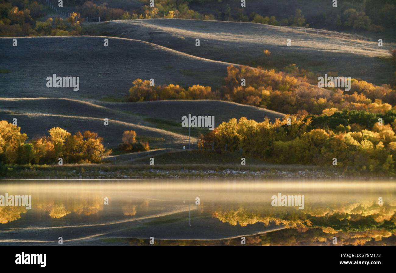 Fall foliage orange colors in the Canadian Prairies Stock Photo - Alamy
