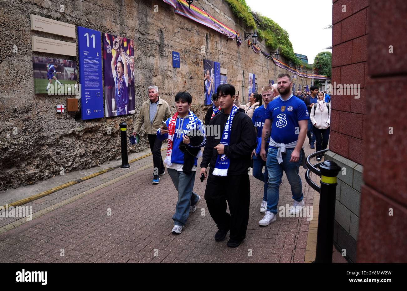 Chelsea fans ahead of the Premier League match at Stamford Bridge ...