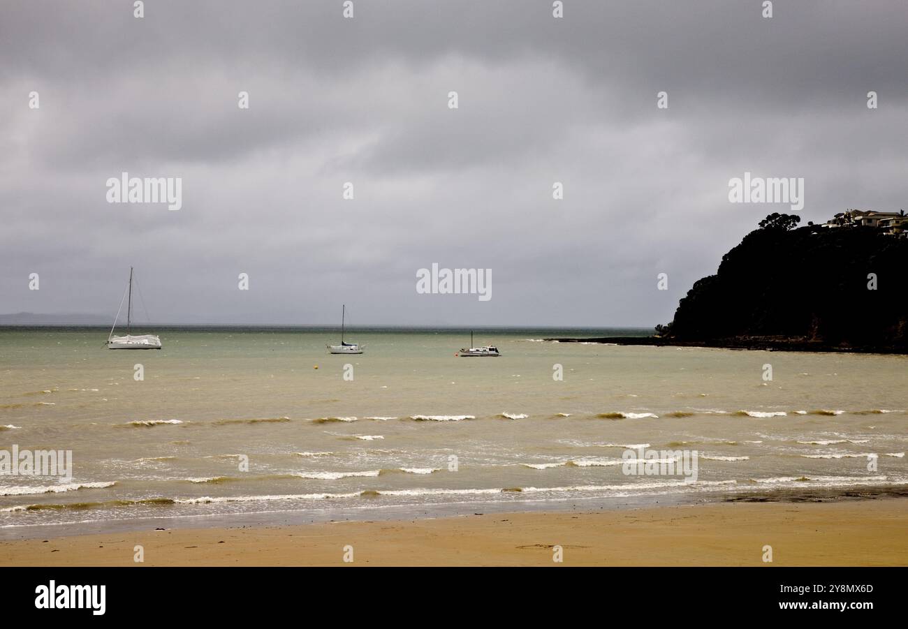 Stanmore Bay New Zealand beach front town Stock Photo - Alamy