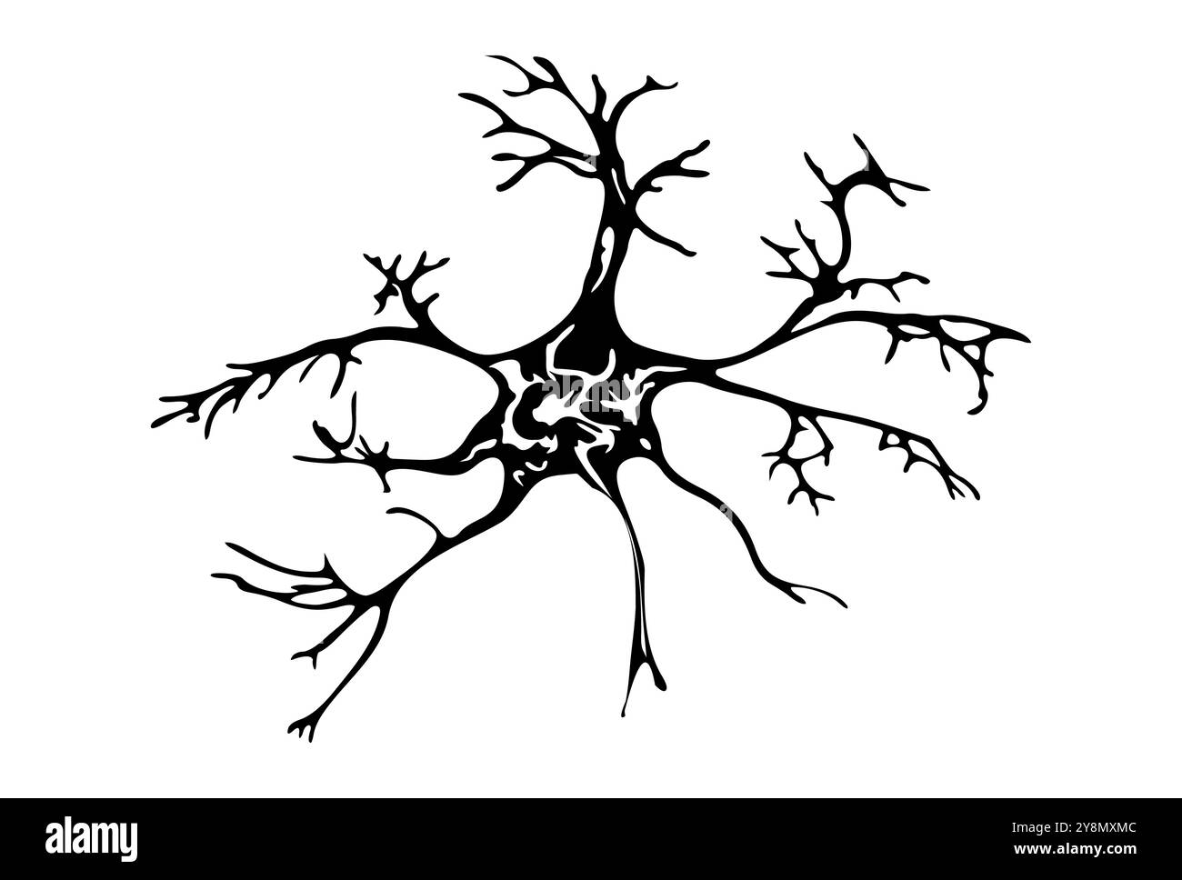 Neuron colorful watercolor vector illustration Stock Vector Image & Art ...