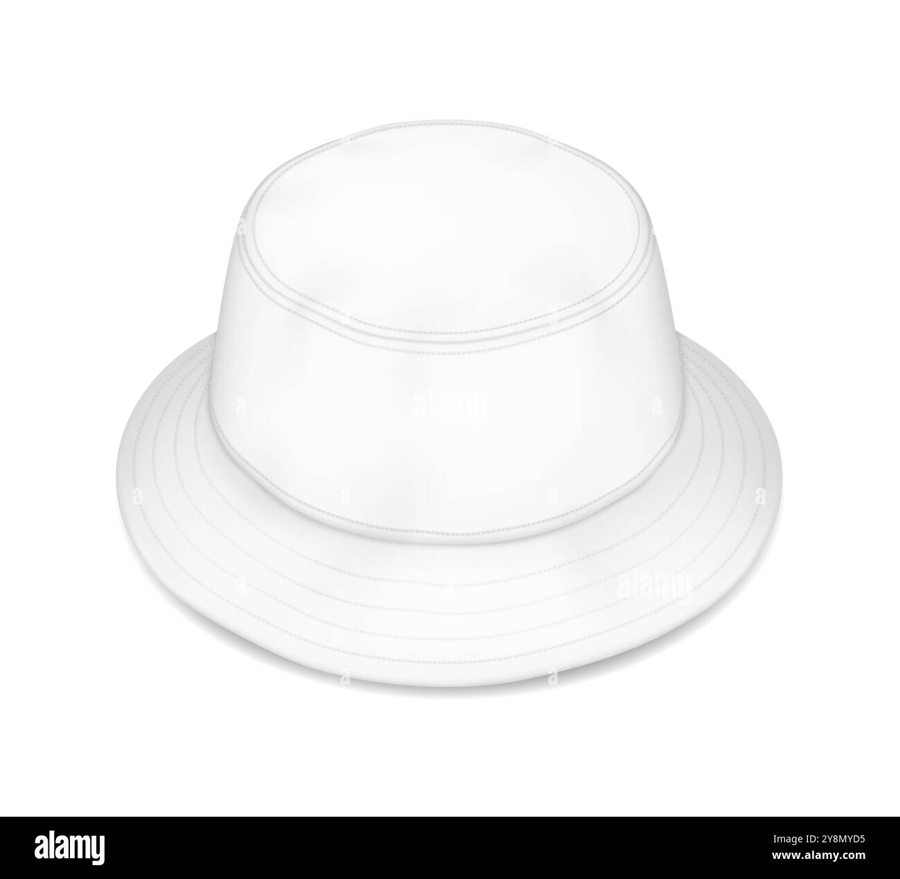 Minimal bucket hat with mockup realistic vector illustration Stock ...