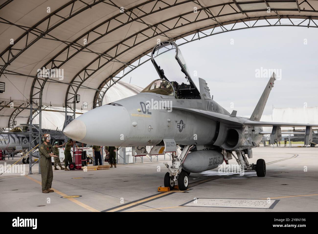 U.S. Marines with Marine All-Weather Fighter Attack Squadron (VMFA (AW ...