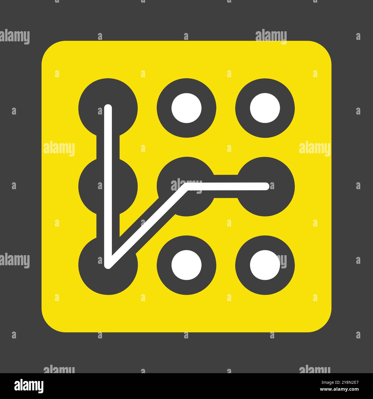 Lock pattern vector icon on dark background. Hand entering smartphone ...