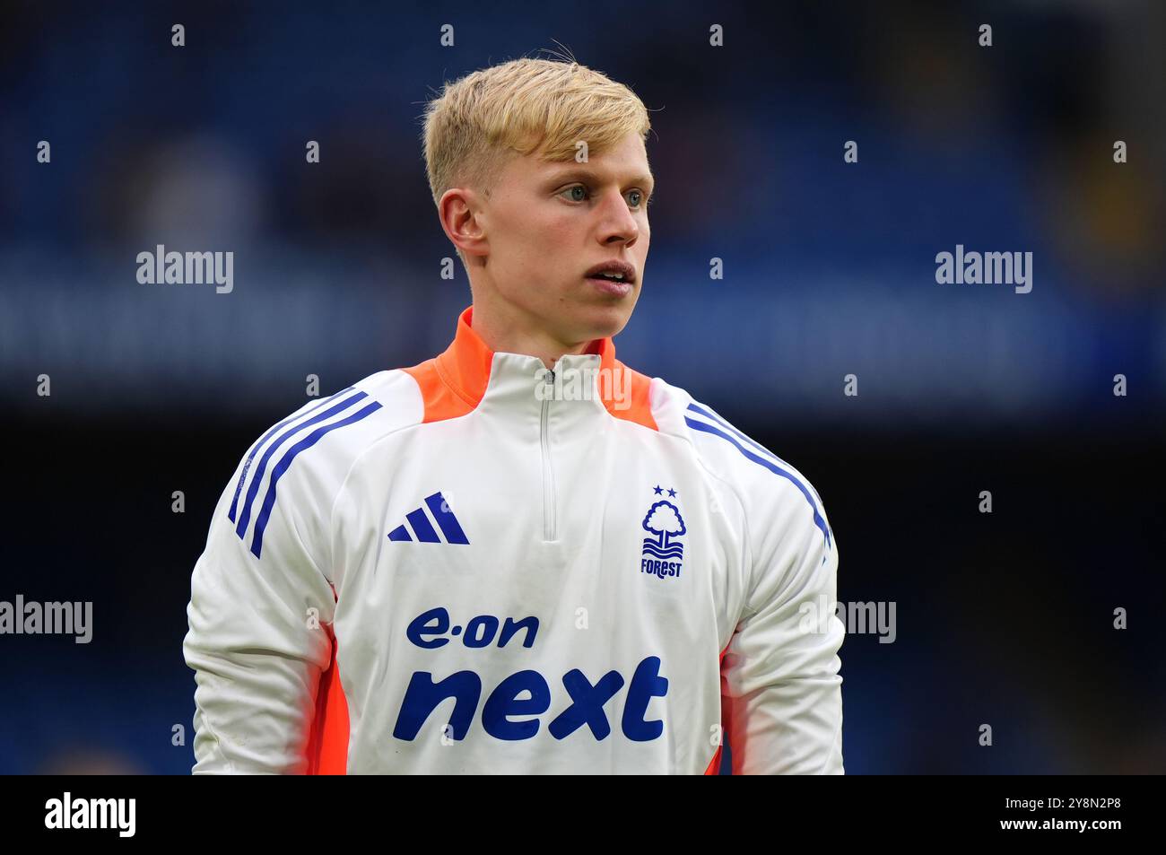 Nottingham Forest goalkeeper Aaron Bott warms up before the Premier ...