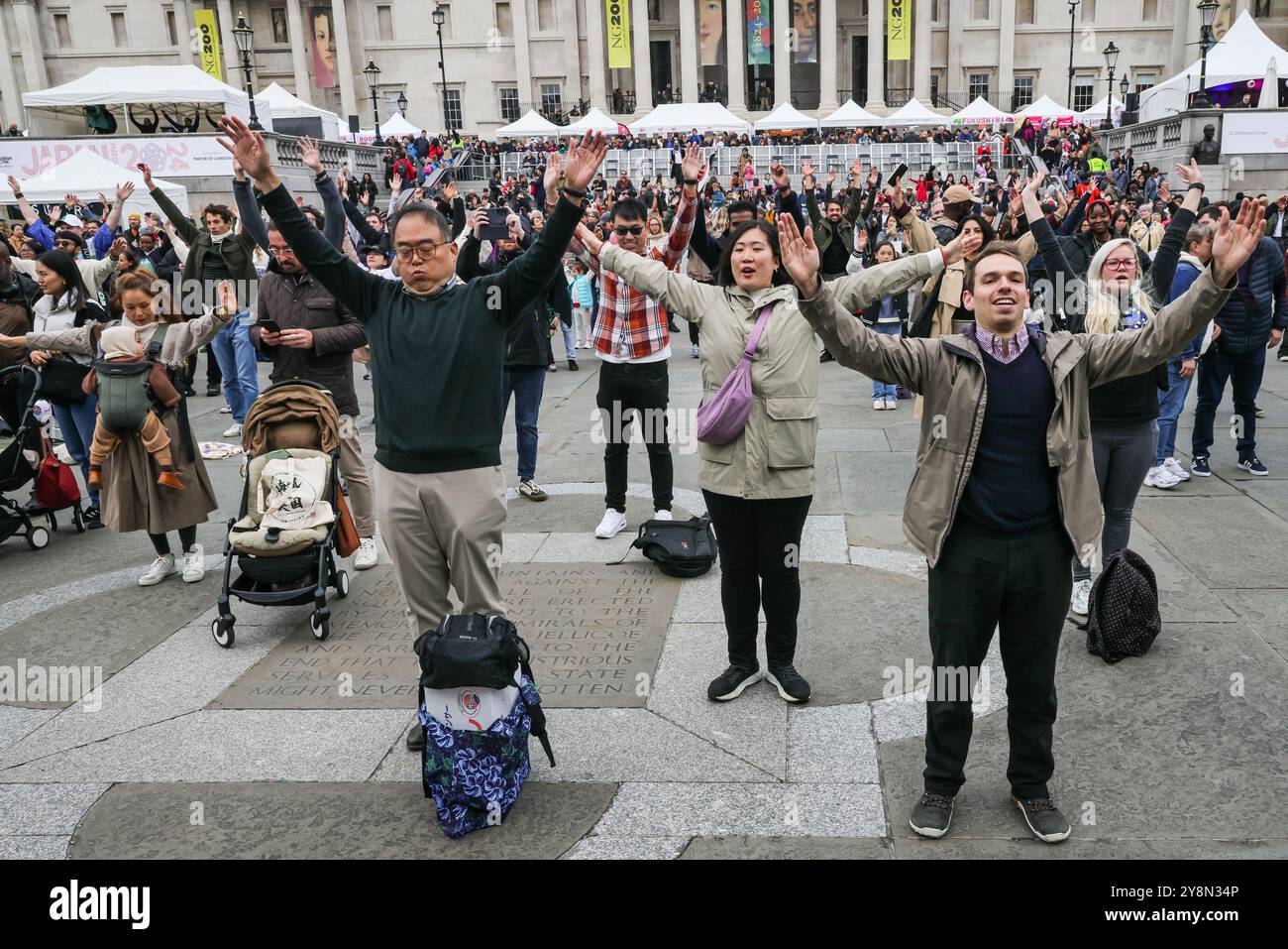 London, UK. 06th Oct 2024. Radio Taiso gets the festival visitors ...
