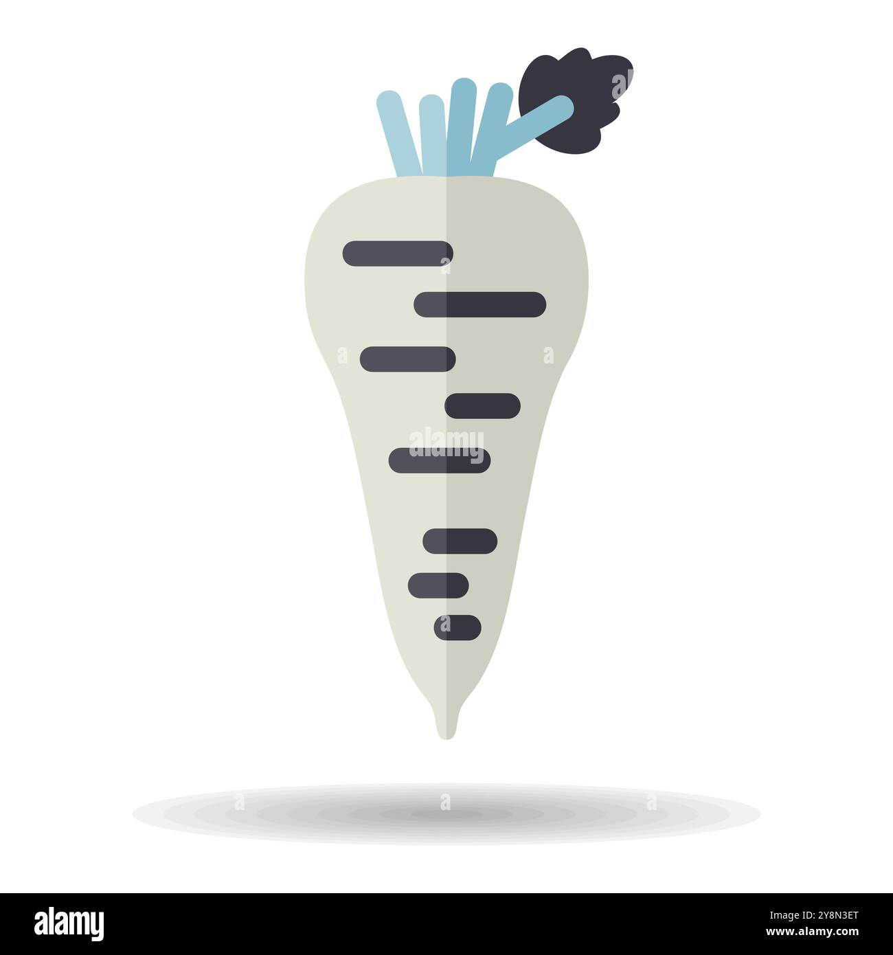 Parsnip root isolated vector icon. Vegetable sign. Graph symbol for ...