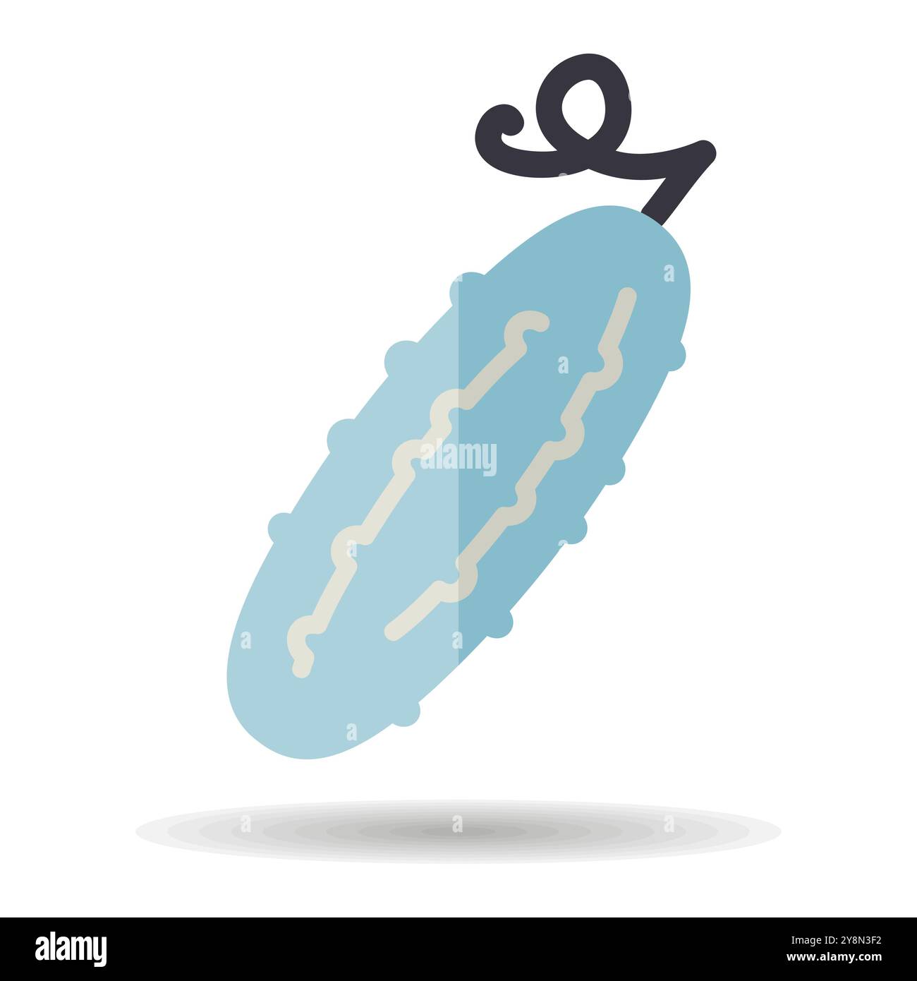 Cucumber isolated design vector icon. Vegetable sign. Graph symbol for ...