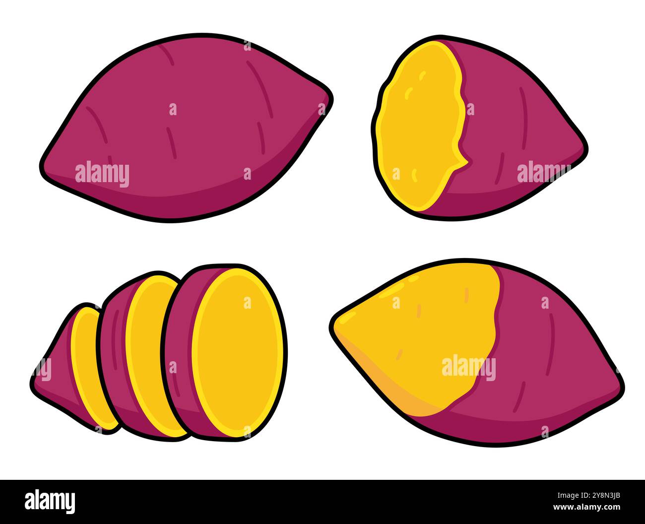 Japanese eating sweet potato Stock Vector Images - Alamy