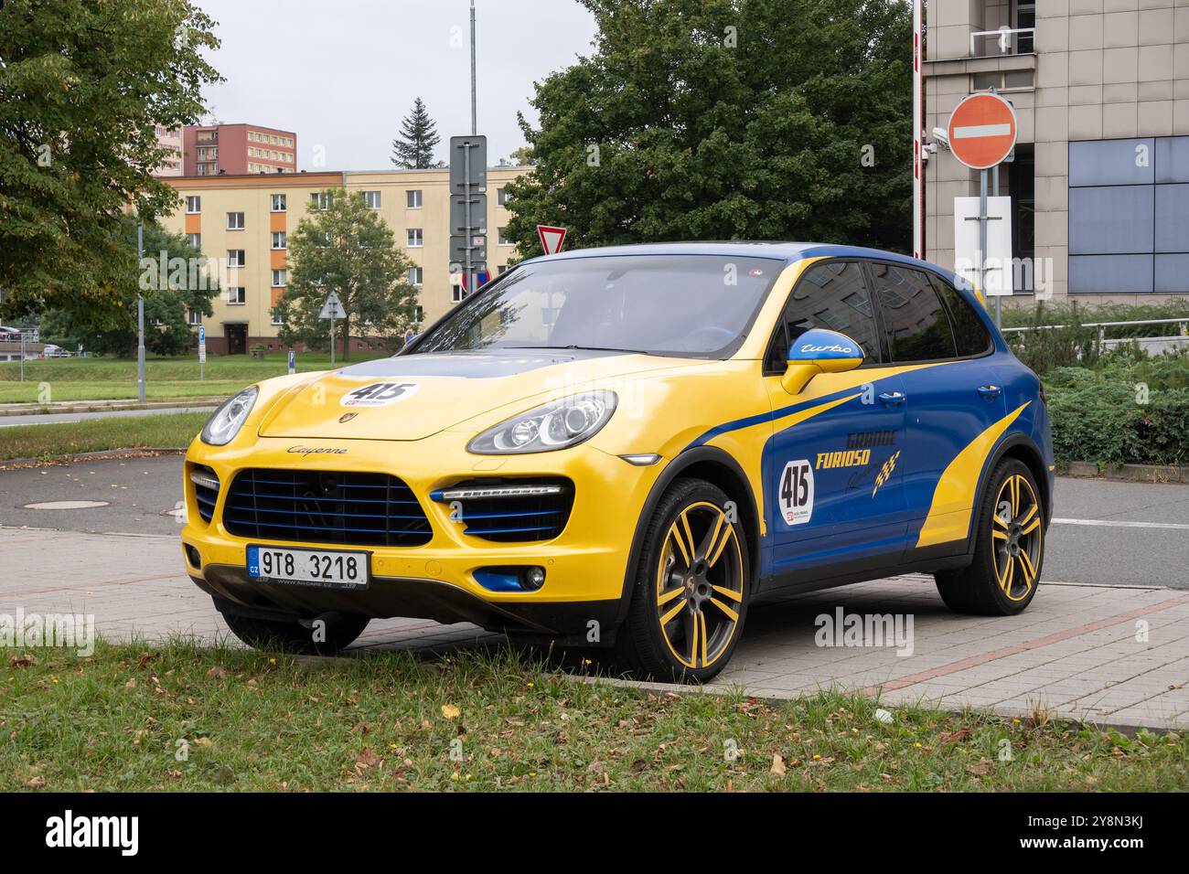OSTRAVA, CZECHIA - SEPTEMBER 25, 2023: Porsche Cayenne SUV sports car ...