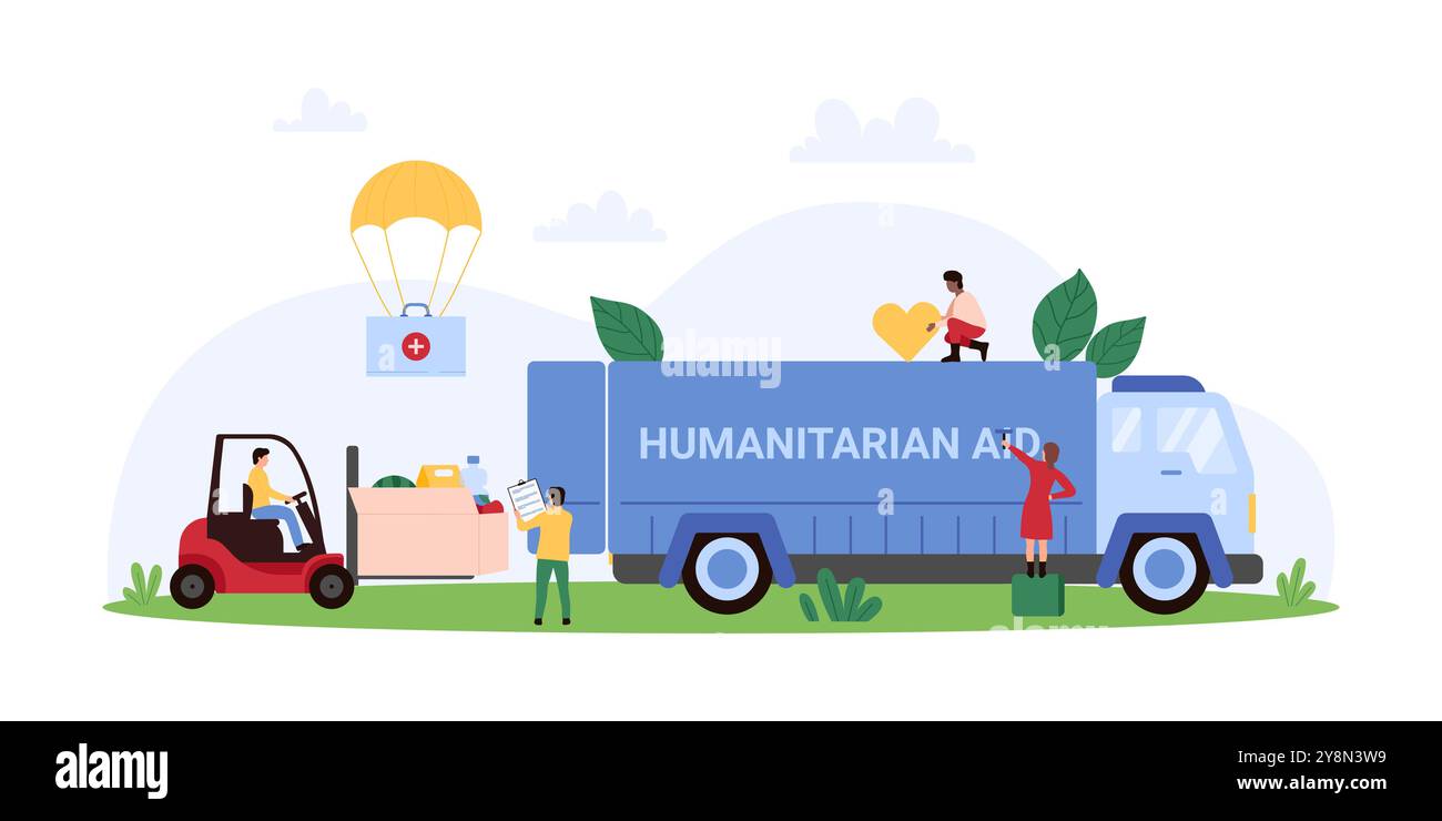 Charity to help and assistance people in need, humanitarian aid ...