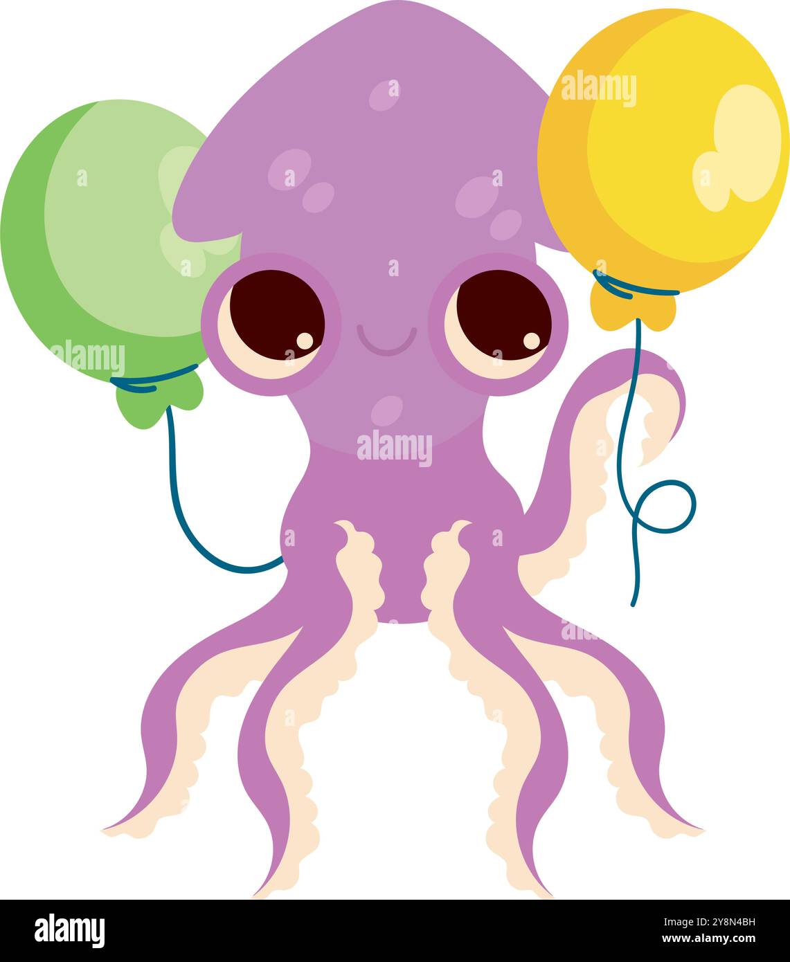 octopus and birthday balloons Stock Vector Image & Art - Alamy
