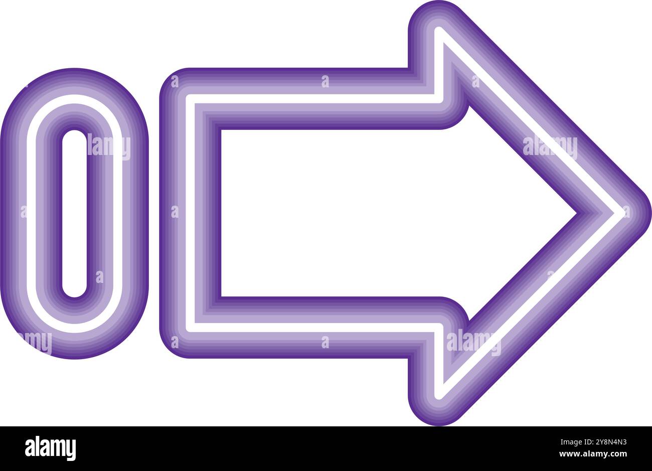 neon arrow with shining effect Stock Vector Image & Art - Alamy