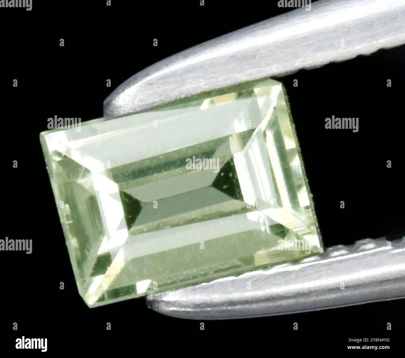 Elegant Rectangular Natural Green Gemstone Sparkling with Radiance ...