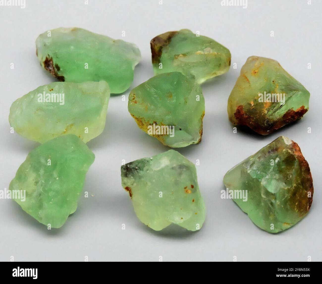 Exquisite Collection of Natural Green Gemstones Showcasing Unique ...