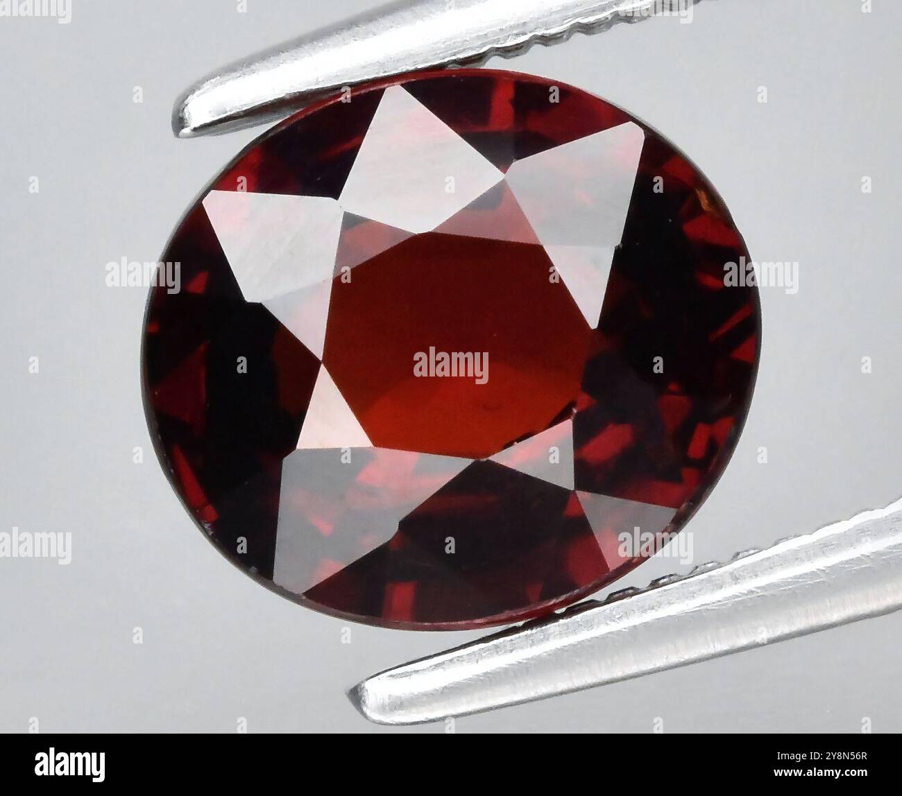 Radiant Deep Red Garnet Gemstone Captured with Precision and ...