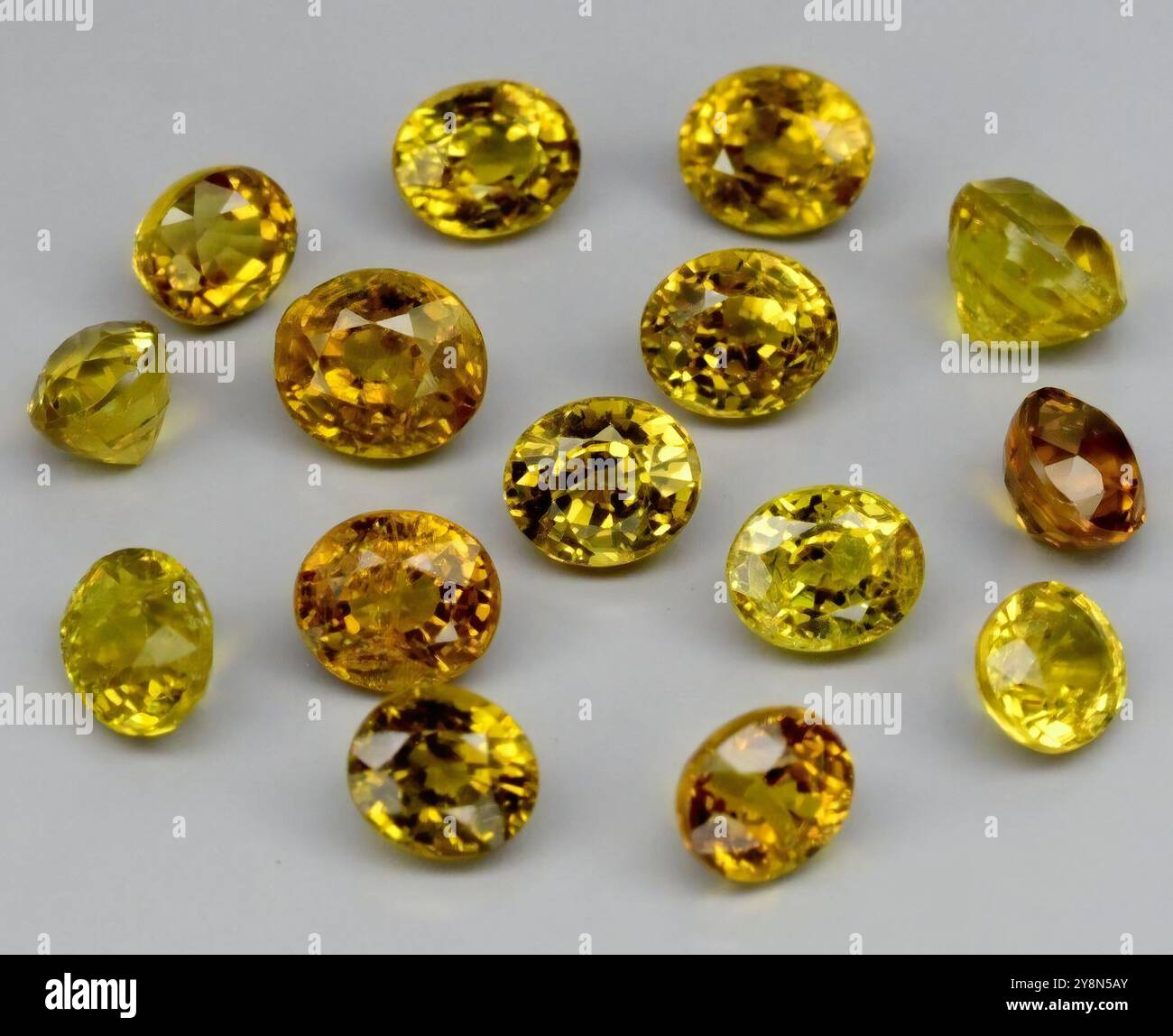 A Stunning Collection of Radiant Yellow Natural Gemstones Displayed ...