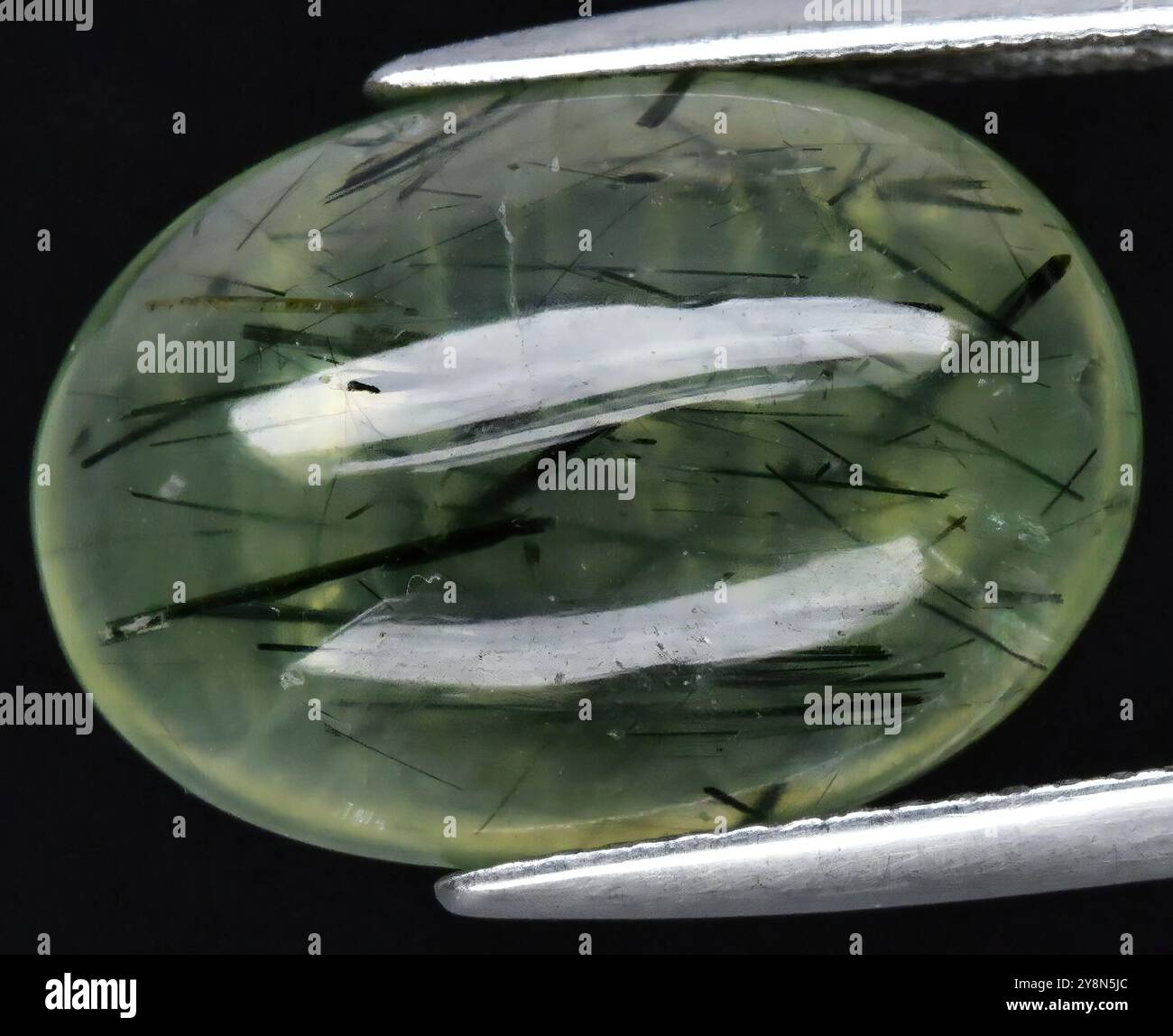 A Captivating Natural Gemstone Featuring Intriguing Green and Black ...