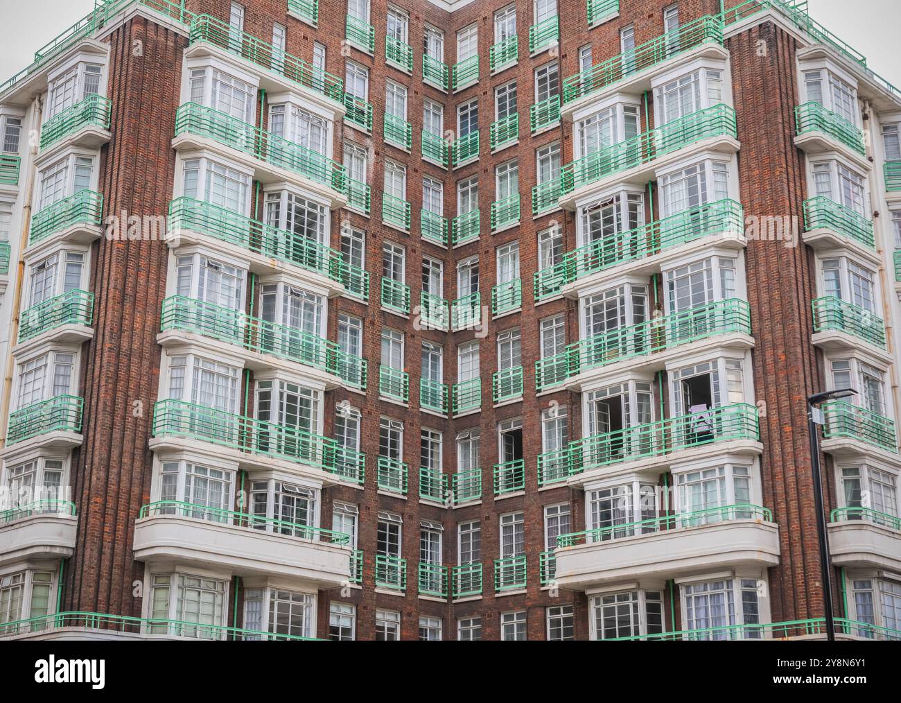 Exterior of a classic Art Deco building, Dorset House, around Baker ...