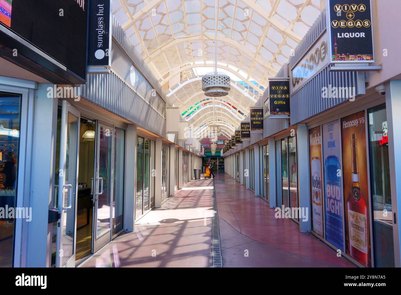 Las Vegas, Nevada - April 13, 2024: Empty shopping arcade in Las Vegas ...