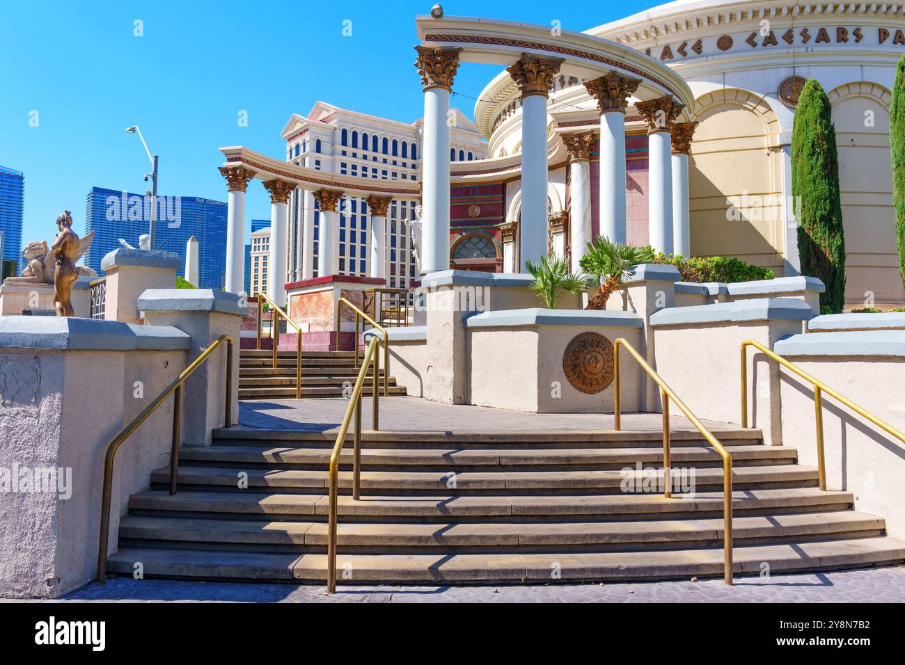 Las Vegas, Nevada - April 13, 2024: Detailed view of entrance steps ...