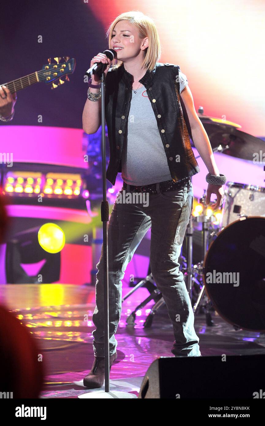 Milan Italy 03/04/2010 : Emma Marrone , Italian singer ,during the ...