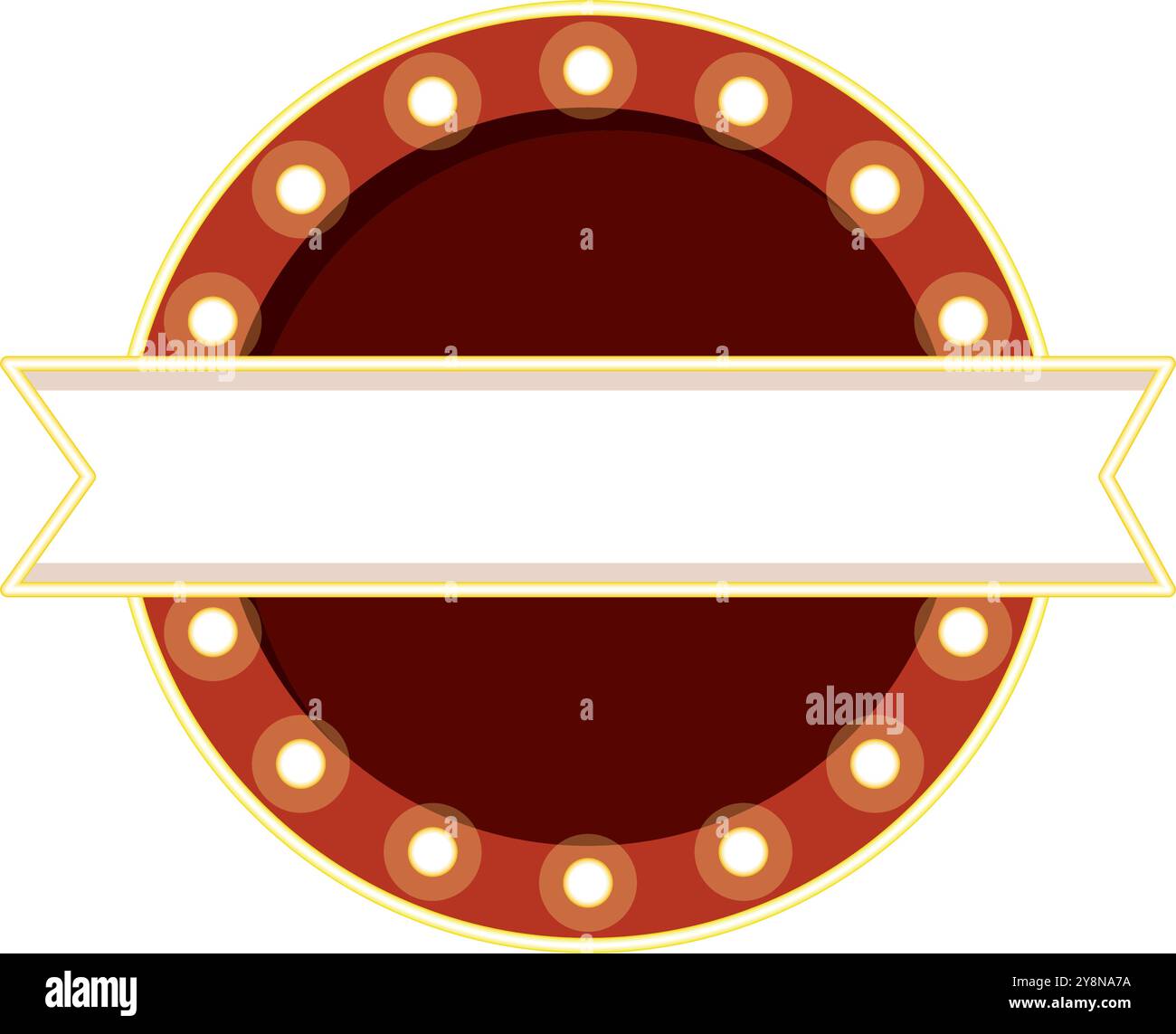 round signage with light bulbs classic Stock Vector Image & Art - Alamy